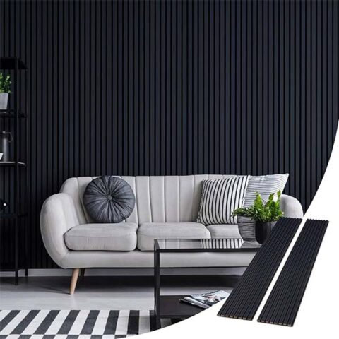 Blue Fluted Panels / WPC Panels with 3D Effect